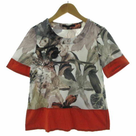 【楽天市場】【中古】ダックス DAKS カットソー 半袖 イタリア製 コットン 花柄 配色 マルチカラー オレンジ系 UK6 レディース 【ベクトル 古着】 250615：ブランド古着の買取 ...