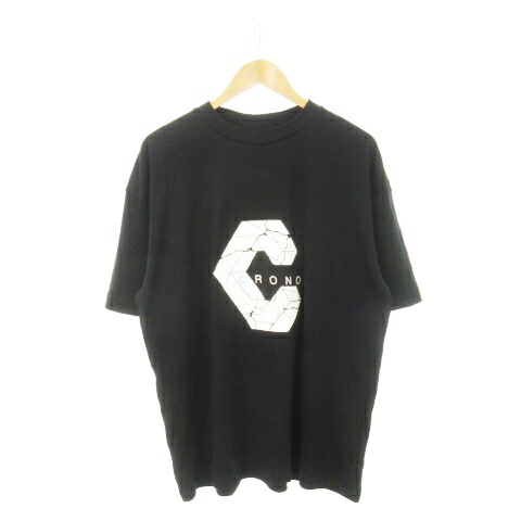 【楽天市場】【中古】未使用品 クロノス CRONOS Tシャツ クルーネック 半袖 五分袖 ロゴ プリント ストレッチ トレーニング 36 S 黒 ブラック TS4002-0301 01 ...