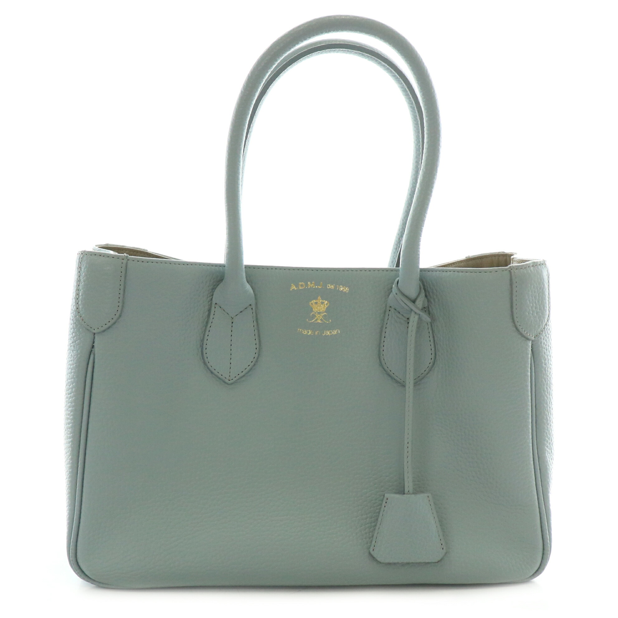 【楽天市場】【中古】ADMJ アクセソワ Accessoires De Mademoiselle ハンドバッグ トートバッグ レザー 皮革 ロゴ キーチャーム 青 ブルー 灰 グレー 金 ...