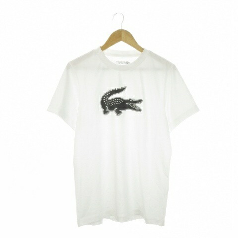【楽天市場】【中古】未使用品 ラコステ LACOSTE SPORT Tシャツ M REGULAR FIT 白 ホワイト クルーネック 半袖 ...
