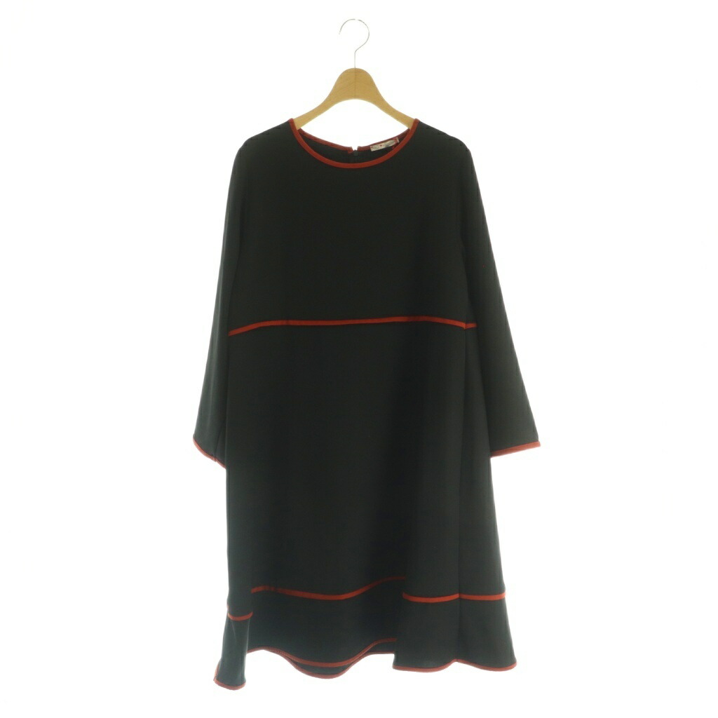 【楽天市場】【中古】未使用品 エーアンドジー A&G Love Curves パイピングワンピース 44 黒 赤 /MI OS レディース ...