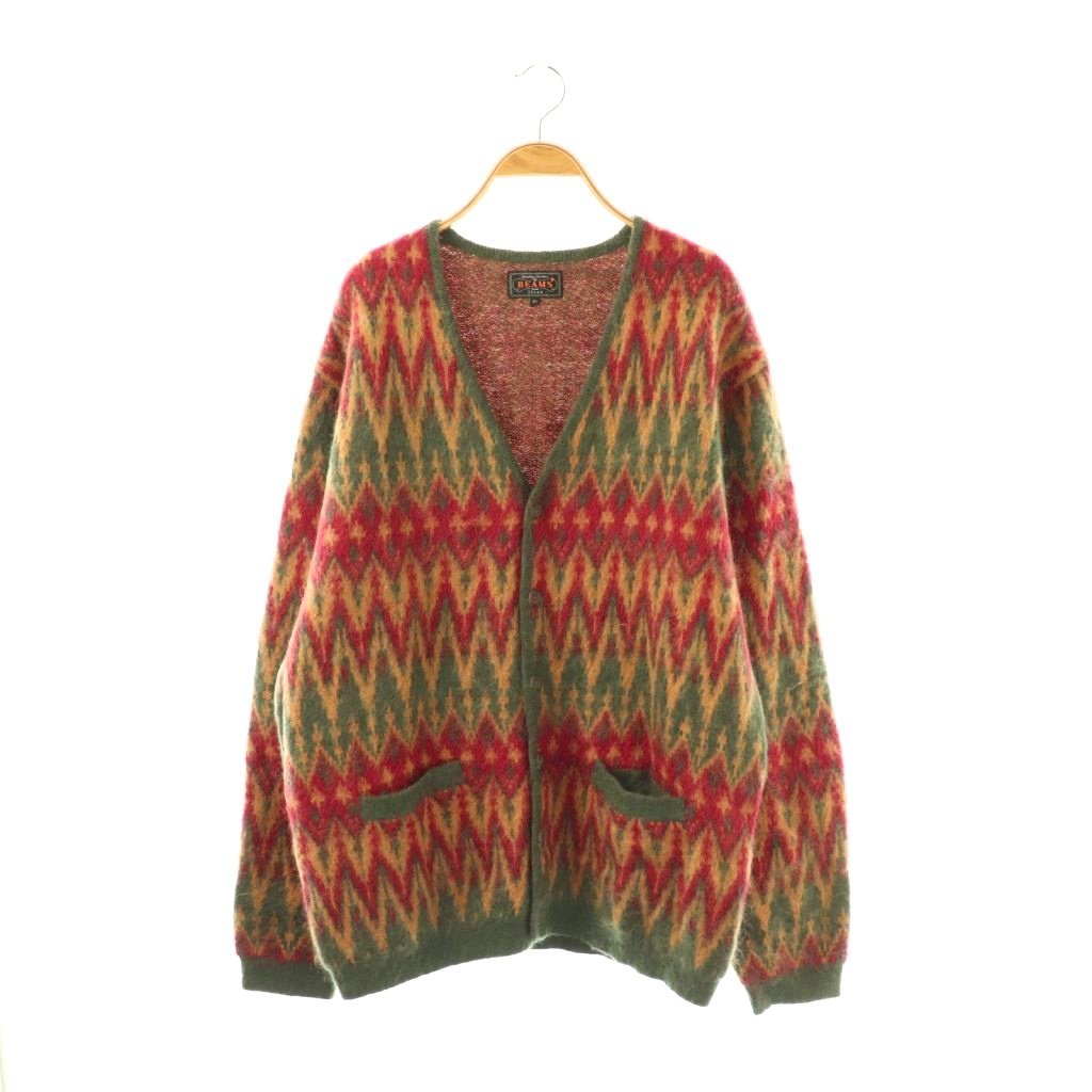 【楽天市場】【中古】ビームスプラス BEAMS+ Cardigan Double Jacquard Chevron Pattern ニット ...