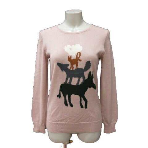 【楽天市場】【中古】サリースコット Sally Scott ニット カットソー ウール 長袖 M スモーキーピンク /MS レディース ...