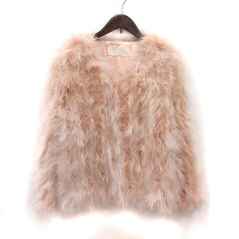 【楽天市場】【中古】レディ Rady ノーカラージャケット フェザー シャギー 総裏地 F ピンク /MS レディース 【ベクトル 古着 ...