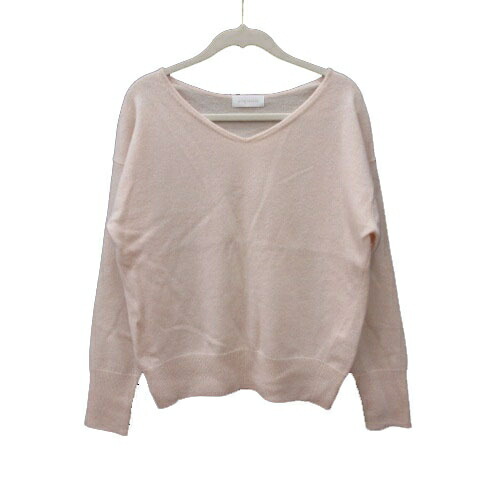 【楽天市場】【中古】リヴドロワ RIVE DROITE ニット カットソー Vネック カシミヤ 長袖 F ピンクベージュ /MS レディース ...