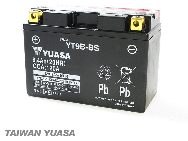 【楽天市場】台湾ユアサバッテリー YUASA YT9B-BS 互換 GT9B-4 FT9B-4 DT9B-4 VT9B-4 T-MAX ...