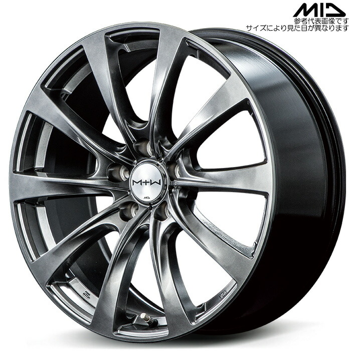 【楽天市場】MID MTW TW010 1本 [19×8.0J+33 5H 114.3 φ64.1 テスラ モデル3] ハイパーダークシルバー ...