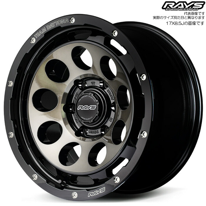 【楽天市場】レイズ D9 (BEL) 1本 [17×8.5J+0 6H 139.7 φ106.1] RAYS TEAM DAYTONA ブラック/ディスククリアスモーク：web-carshop ...