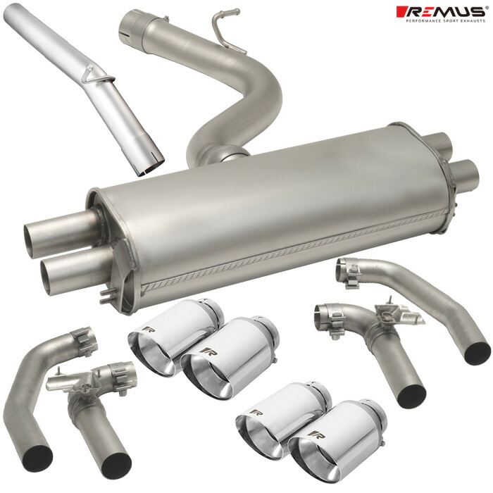 【楽天市場】レムス マフラー [T-ロック R 7BA-A1DNFF] REMUS マフラー 正規品 0046 70SGR テールセット ...