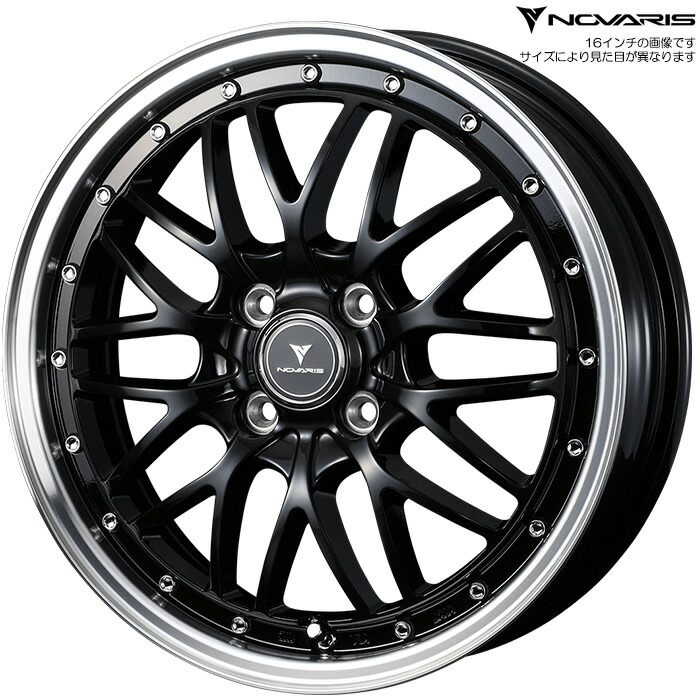 【楽天市場】WEDS ノヴァリス アセット M1 BK/P 4本 [15×4.5J+45 4H 100 φ73] NOVARIS ASSETE ...