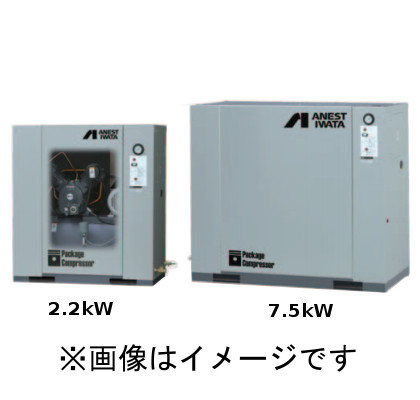 【楽天市場】アネスト岩田 2.2kW エアーコンプレッサー CLP22EF-8.5 (M5/M6) 三相200V オイル式 低騒音パッケージタイプ ドライヤ無し：ワールドワン