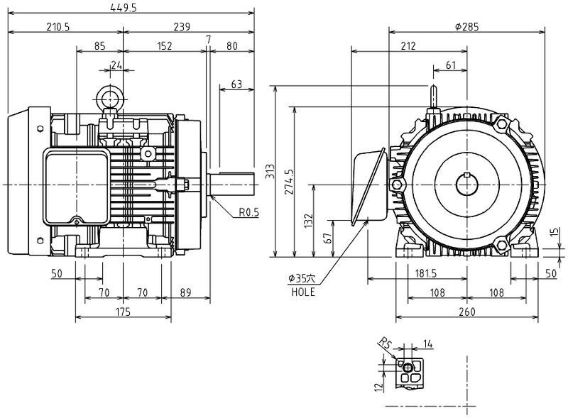 【楽天市場】東芝 IKKH3-FBKA21E-4P-5.5KW 200V 三相モーター 屋内 全閉外扇形 脚取付 プレミアムゴールドモートル 高効率モータ 【個人宅配送不可】：ワールドワン