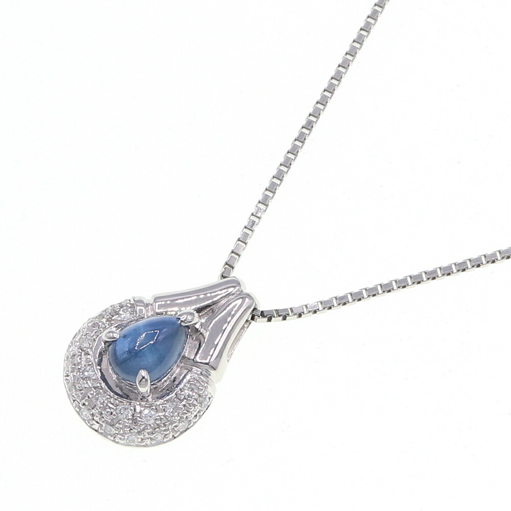 【楽天市場】サファイア ダイヤモンド ネックレス S1.08ct D0.16ct Pt850 Pt900 中古 ペンダント アクセサリー ジュエリー 宝石 レディース 女性 Sapphire ...