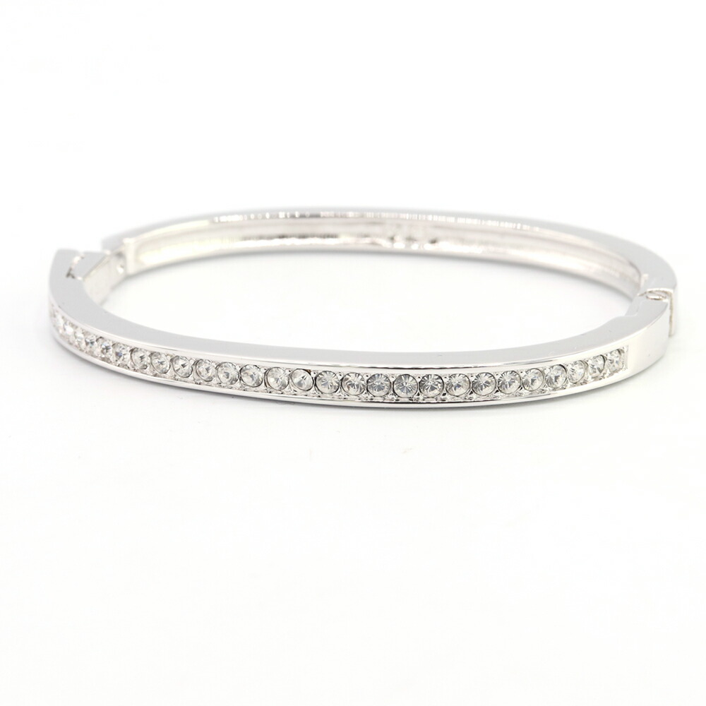 【楽天市場】スワロフスキー バングル 1800050 シルバー メタル クリスタル 中古 ブレスレット アクセサリー 腕輪 レディース ...