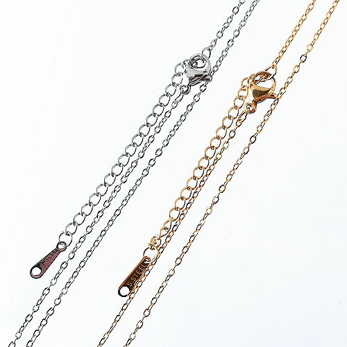 【楽天市場】18kgp 真鍮製 アジャスター付き ネックレス チェーン ゴールド シルバー 1本 約45cm カニカン 18kgp-028 GreenRoseYumi：Green Rose ...