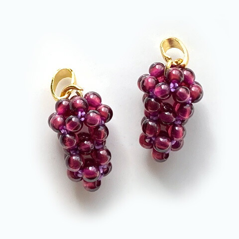 【楽天市場】ガーネット 葡萄 天然石 ペンダントトップ バチカン付き チャーム 1個 tb-471 GreenRoseYumi：Green Rose ネットショップ Yumi