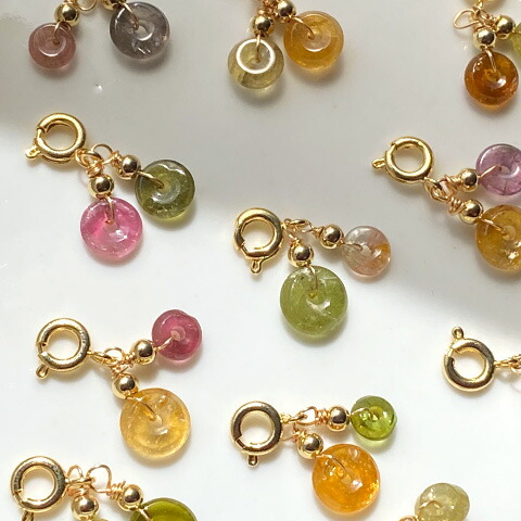 【楽天市場】トルマリン 天然石 チャーム カニカン ペンダントトップ 1個 tb-503 GreenRoseYumi：Green Rose ネットショップ Yumi