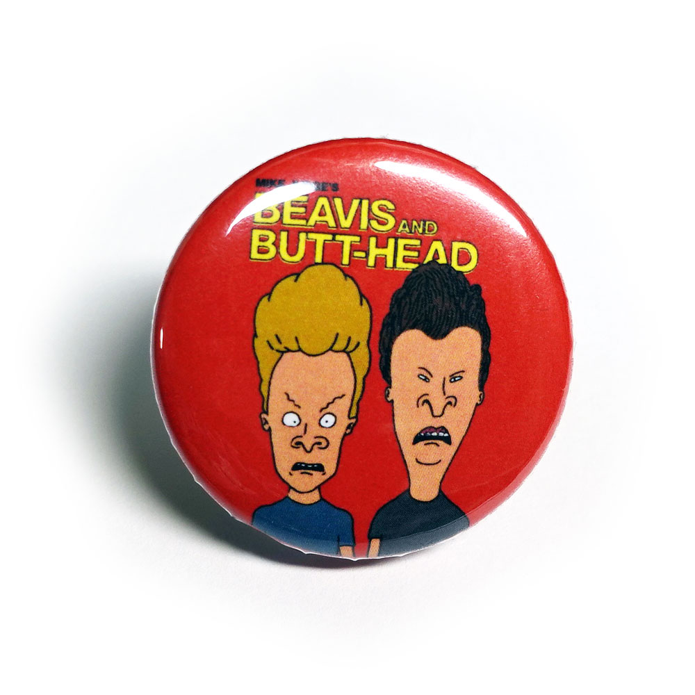 【楽天市場】缶バッチ #CB036 [RED] BEAVS AND BUTT-HEAD アメリカン雑貨 缶バッジ：アメリカンガレージライフ ...