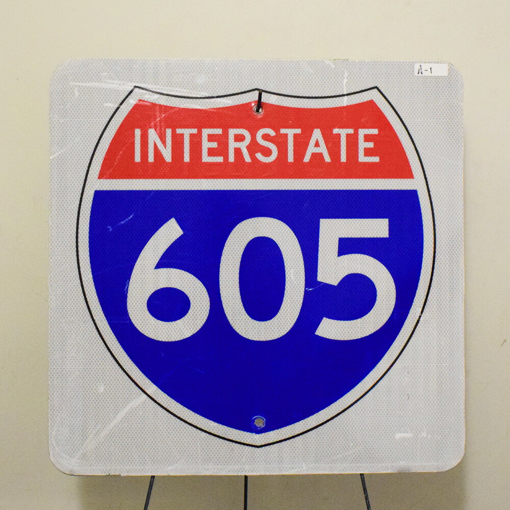 【楽天市場】【INTERSTATE CALIFORMIA ヴィンテージ看板】ロードサイン カリフォルニア 605 / ハイウェイ 標識看板 ...