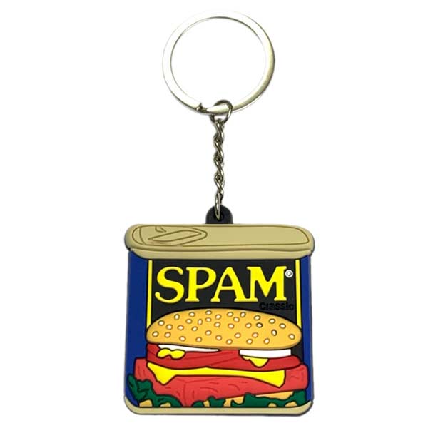 【楽天市場】【メール便可】ラバーキーホルダー SPAM スパム (4.7x5cm) / キーリング アメリカン雑貨 LACRC1018ACC ...