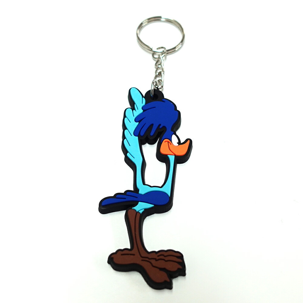 【楽天市場】【メール便可】ラバーキーホルダー Road Runner stand ロードランナー (3.9x8.3cm) / キーリング ...
