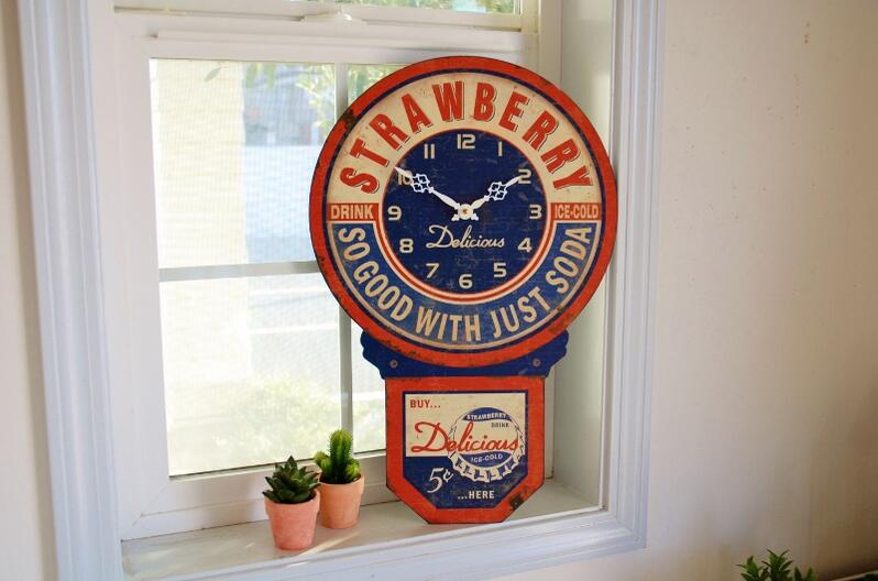 【楽天市場】壁掛け時計 苺 いちご ストロベリー レトロ アンティーク ウォール クロック かわいい インテリア雑貨 可愛い 安い 飾り おしゃれ アメリカン カントリー雑貨 かっこいい ...