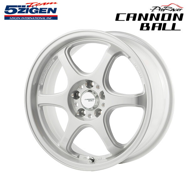 【楽天市場】5ZIGEN ホイール CANNON BALL キャノンボール ホワイト 15×5.0J 4H PCD100 +45：オートクラフト