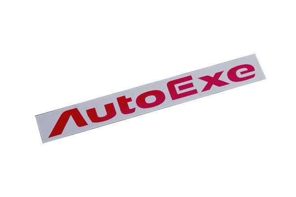 【楽天市場】AutoExe オートエクゼ ロゴステッカー(L) レッド ：オートクラフト