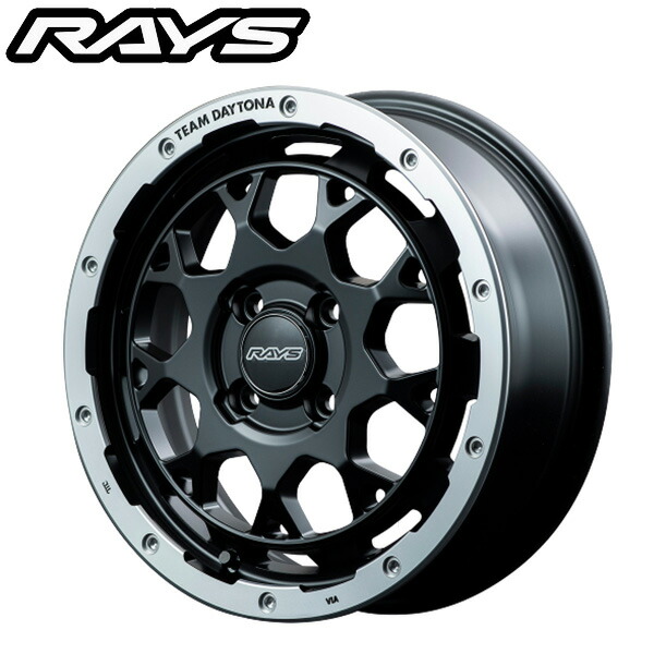 【楽天市場】RAYS レイズ TEAM DAYTONA チームデイトナ M9 Semigloss Black/Rim Diamond Cut (SBP) 15×5.0J 4H PCD100 ...