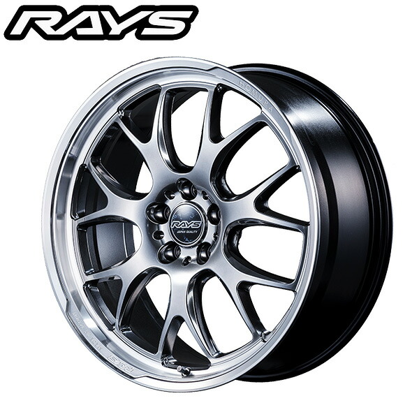 【楽天市場】RAYS レイズ ホムラ HOMURA 2X7RA Grace Silver/Rim DMC (QAJ) 19×8.0J 5H PCD100 +45 アルミホイール1本：オートクラフト