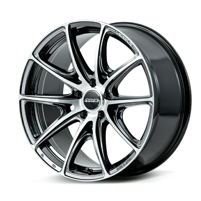 【楽天市場】RAYS レイズ VERSUS ベルサス VV25R Diamond Cut/Side Jet Black (YAJ) 19×8 ...