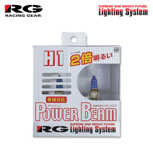 【楽天市場】RG レーシングギア スーパーハロゲンバルブ パワービーム ヘッドライト用 H1 3400K 純正色 モビリオスパイク GK1 ...
