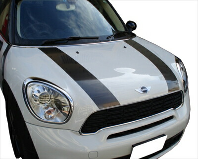 【楽天市場】BMW MINI COOPER R60 CLOS ボンネットストライプ チェッカー ブラック：Autostyle
