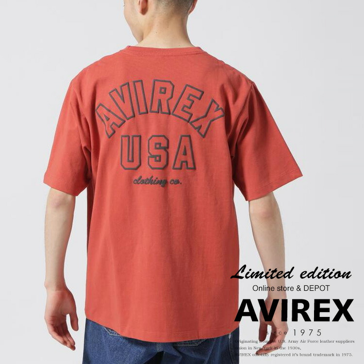 【楽天市場】☆★タイムセール｜AVIREX 公式通販｜《WEB&DEPOT限定》SHORT SLEEVE T-SHIRT AVIREX USA(アビレックス アヴィレックス)メンズ 男性 ...