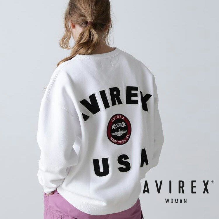 【楽天市場】AVIREX 公式通販｜《WOMEN》 VARSITY LOGO SWEAT/バーシティ ロゴ スウェット(アビレックス アヴィレックス)レディース 女性：AVIREX