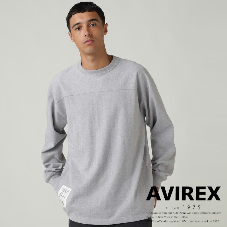 【楽天市場】AVIREX 公式通販｜BASIC HEAVYWEIGHT L/S FOOTBALL T-SHIRT / ベーシック ヘビーウェイト 長袖 フットボール Tシャツ(アビレックス ア ...