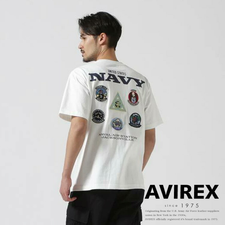 【楽天市場】AVIREX 公式通販｜NAS JAX PATROL SQ. PATCH T-SHIRT / NAS JAX パトロール スコード ...