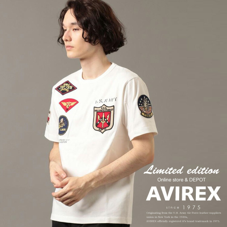 【楽天市場】AVIREX 公式通販｜《WEB＆DEPOT限定》S/S CREW NECK TOP GUN WAPPEN T-SHIRT(アビレックス アヴィレックス)メンズ 男性：AVIREX