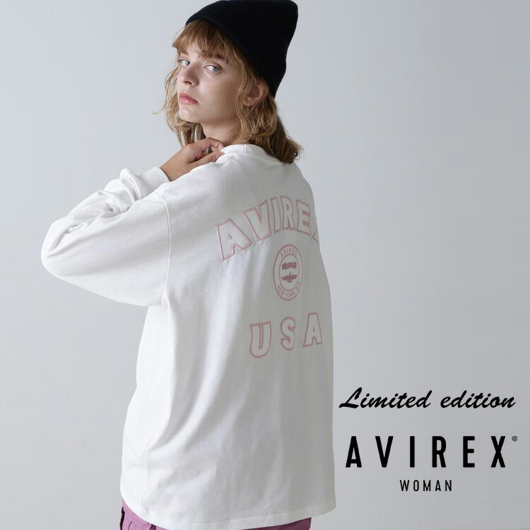 【楽天市場】AVIREX 公式通販｜《直営店限定》VARSITY LOGO L/S T-SHIRT/ バーシティ ロゴ L/S Tシャツ(アビレックス アヴィレックス)レディース 女性：AVIREX