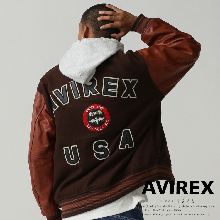 【楽天市場】AVIREX 公式通販｜SUGNATUR VARSITY JACKET / シグネチャー バーシティ ジャケット (アビレックス アヴィレックス)メンズ 男性：AVIREX