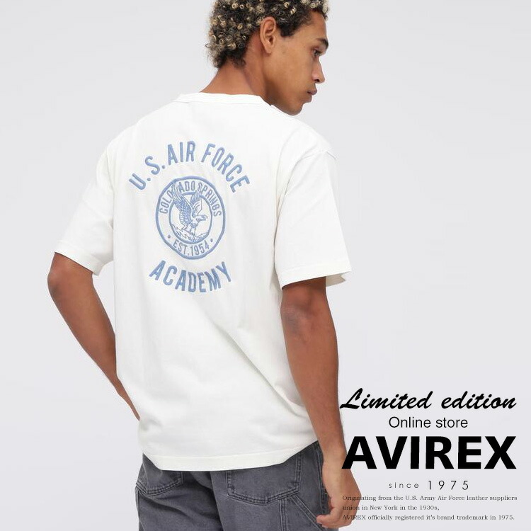 【楽天市場】AVIREX 公式通販｜《WEB限定》US AIR FORCE ACADEMY T-SHIRT / エアフォース アカデミー 半袖Tシャツ(アビレックス アヴィレックス)メンズ ...