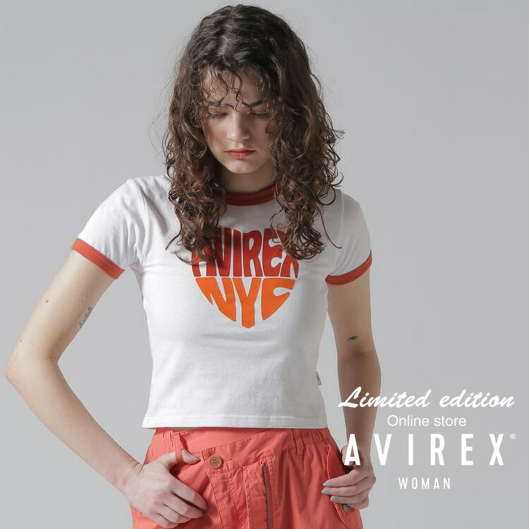 【楽天市場】AVIREX 公式通販｜RINGER HEART LOGO T-SHIRT/リンガー ハート ロゴ Tシャツ(アビレックス アヴィレックス)レディース 女性：AVIREX