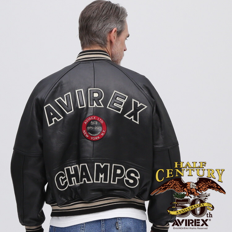 【楽天市場】【再入荷分/予約商品】AVIREX 公式通販/《50th Anniversary》VARSITY JACKET / バーシティ ジャケット(アビレックス アヴィレックス)メンズ ...