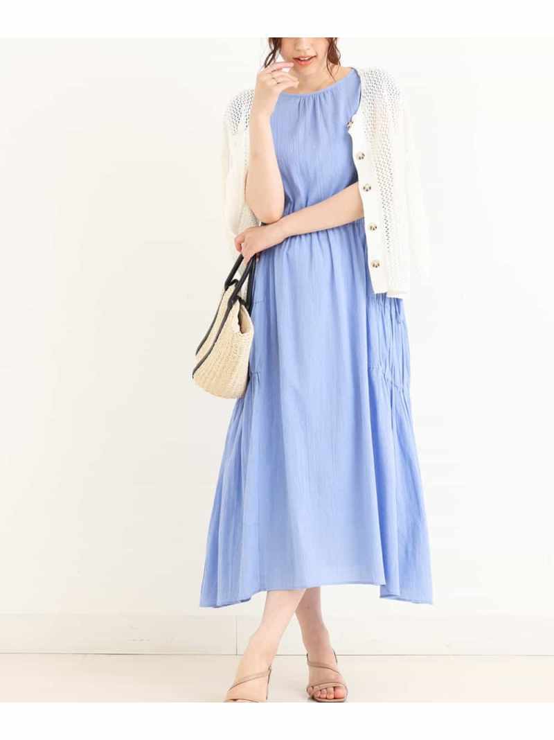 【楽天市場】【SALE／50%OFF】サイドギャザーノースリーブワンピース a.v.v アー・ヴェ・ヴェ ワンピース・ドレス ワンピース ...