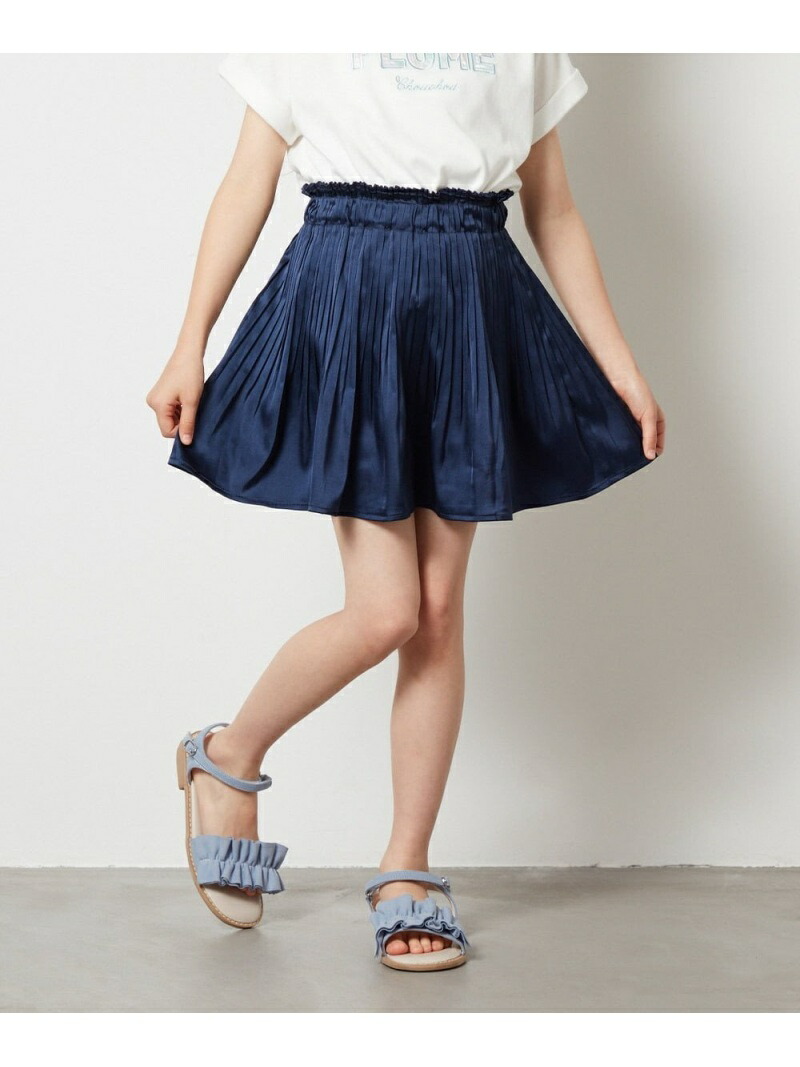 【楽天市場】【SALE／30%OFF】[100-130]サテンプリーツスカート a.v.v アー・ヴェ・ヴェ スカート その他のスカート ネイビー グレー【RBA_E】[Rakuten ...
