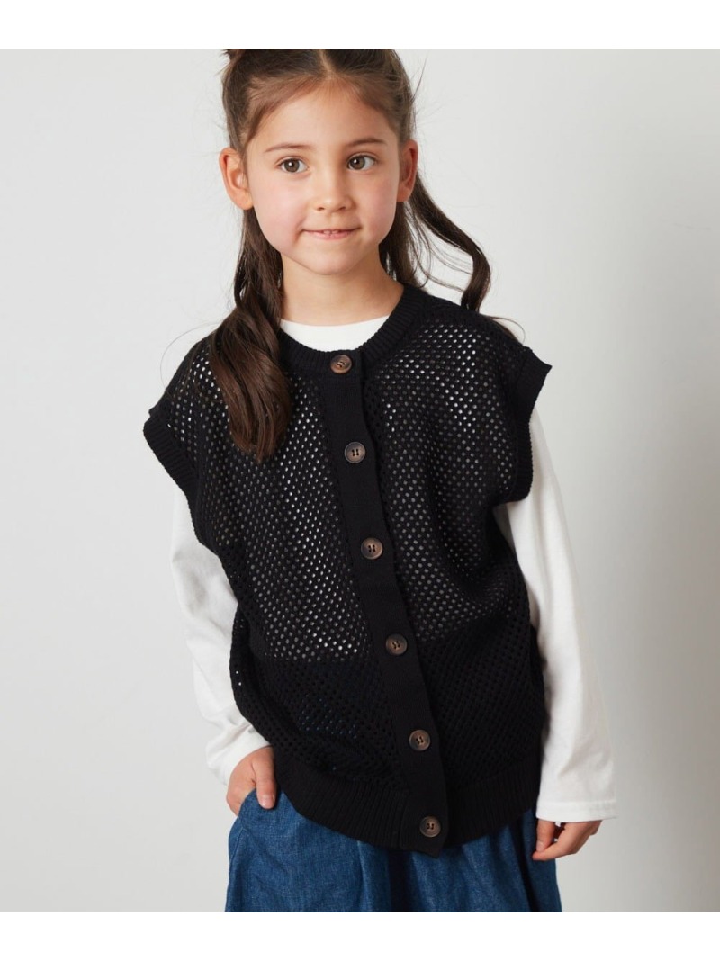 【楽天市場】【SALE／50%OFF】[120-130]【2点セット/2WAY】バックボタンメッシュニットベストセット a.v.v アー・ヴェ・ヴェ トップス ベスト・ジレ ブラック グリーン ...