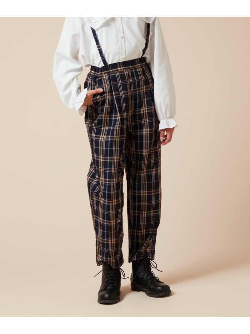 【楽天市場】【SALE／10%OFF】[140-150]サスペンダー付きテーパードパンツ a.v.v アー・ヴェ・ヴェ パンツ その他のパンツ ネイビー ブルー【RBA_E】[Rakuten ...