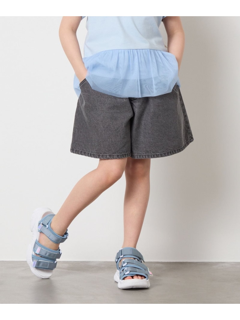 【楽天市場】[100-130]デニムタックキュロット a.v.v アー・ヴェ・ヴェ パンツ その他のパンツ[Rakuten Fashion]：a.v.v