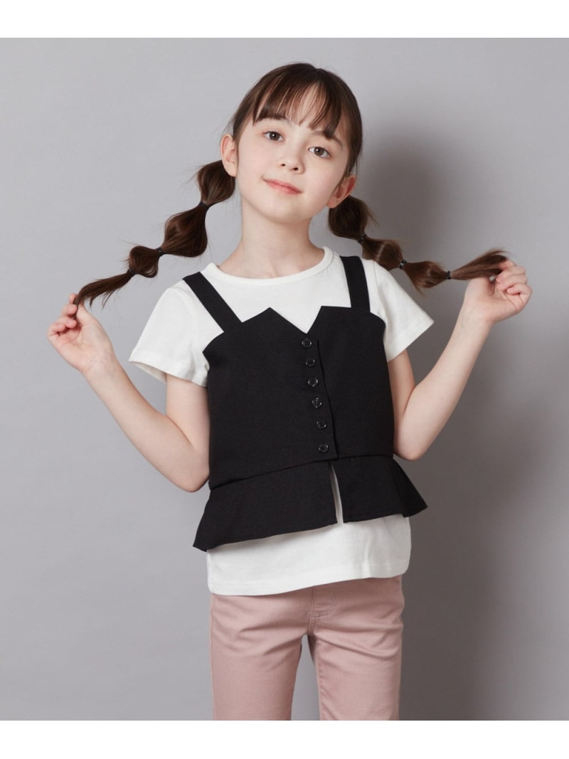 【楽天市場】【SALE／50%OFF】[100-130]【セットアップ対応】麻調キャミドッキングトップス a.v.v アー・ヴェ・ヴェ トップス カットソー・Tシャツ ブルー ブラック【RBA ...