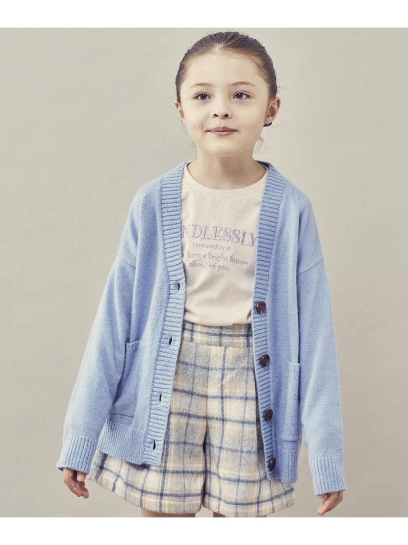 【楽天市場】【SALE／50%OFF】[100-130]Vネックカラーカーディガン a.v.v アー・ヴェ・ヴェ トップス カーディガン ブルー ピンク オレンジ イエロー【RBA_E ...